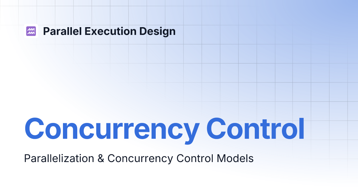 Background Parallelization And Concurrency Control Models Concurrency 9467